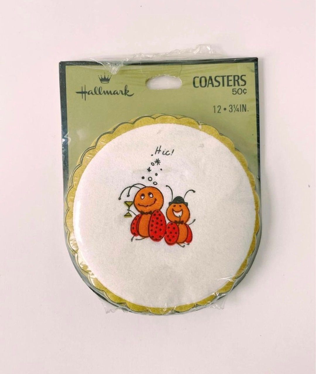 Vintage MCM Drunken Lady Bug Coasters - Etsy