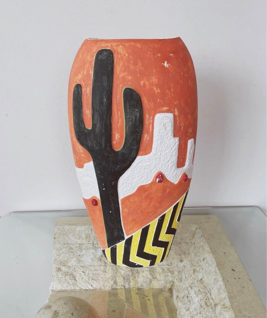 Vintage MCM Ceramic Southwestern Cactus Floor Vase 17 - Etsy