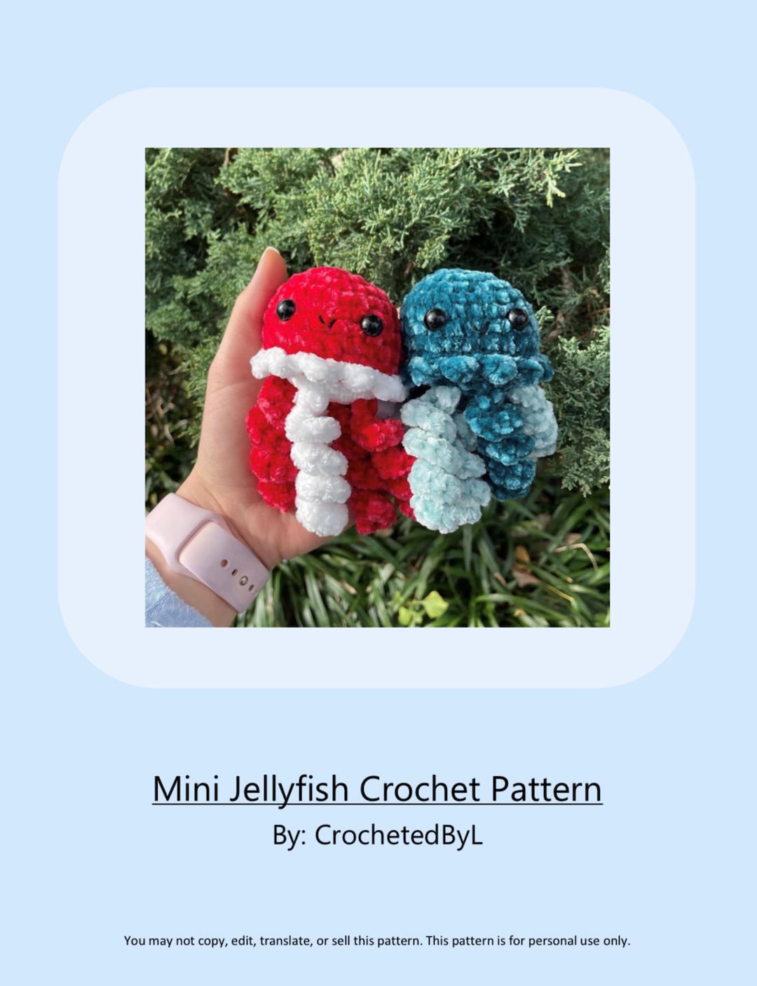 Mini Jellyfish Crochet Pattern - Etsy