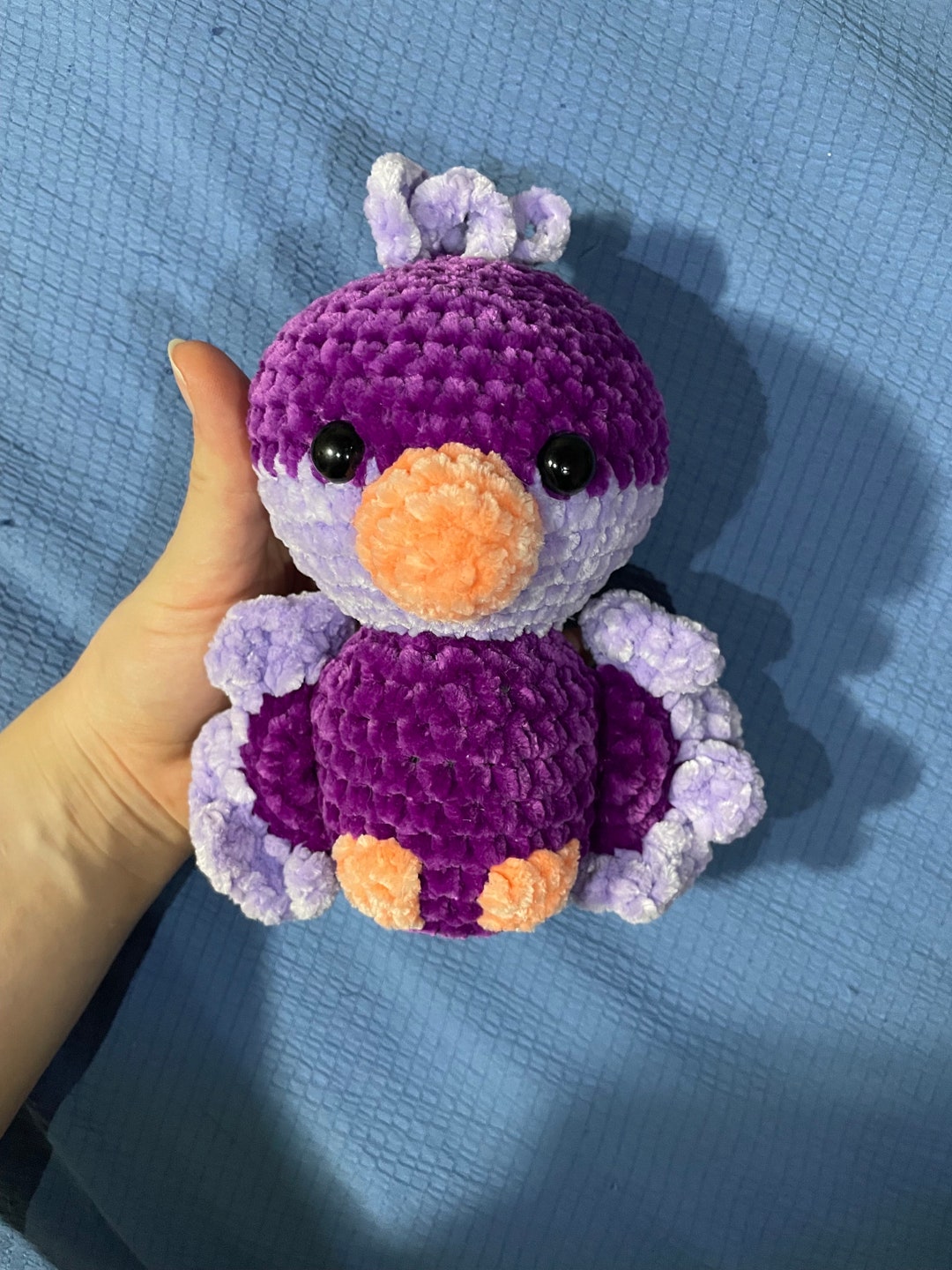 Crochet Purple Bird Plush - Etsy