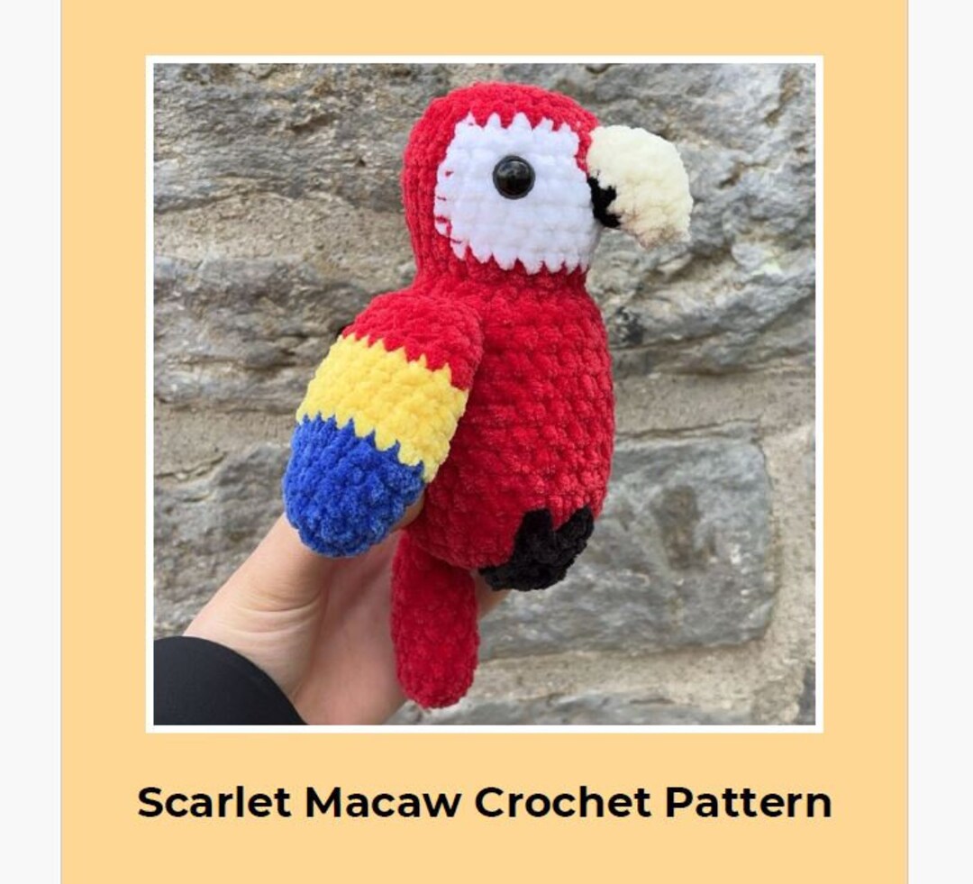 Scarlet Macaw Crochet Pattern - Etsy