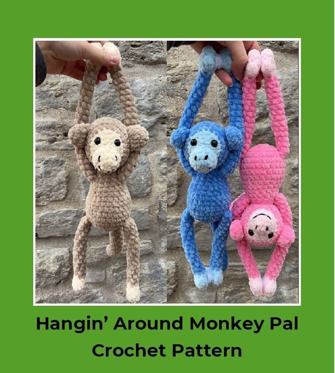 Hangin' Around Monkey Pal Crochet Pattern (low Sew) - Etsy