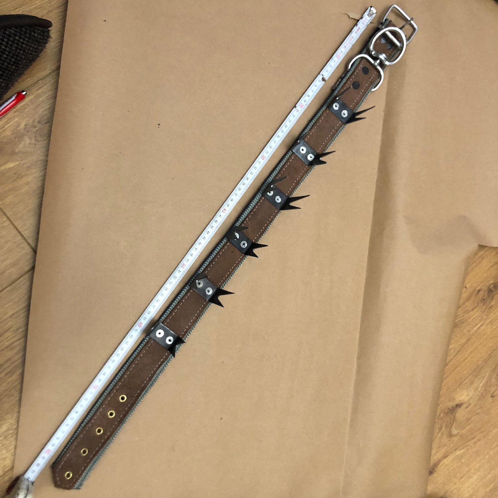 Turkish Kangal Dog Collar Agains Wolf Attack Iron Spiked Hand Made XXL ...