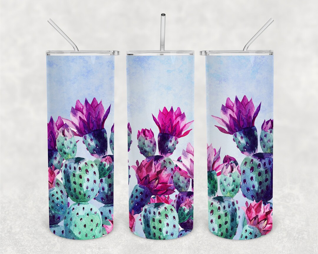 Arizona Summer Cactus 20oz Skinny Tumbler Design for Sublimation - Etsy