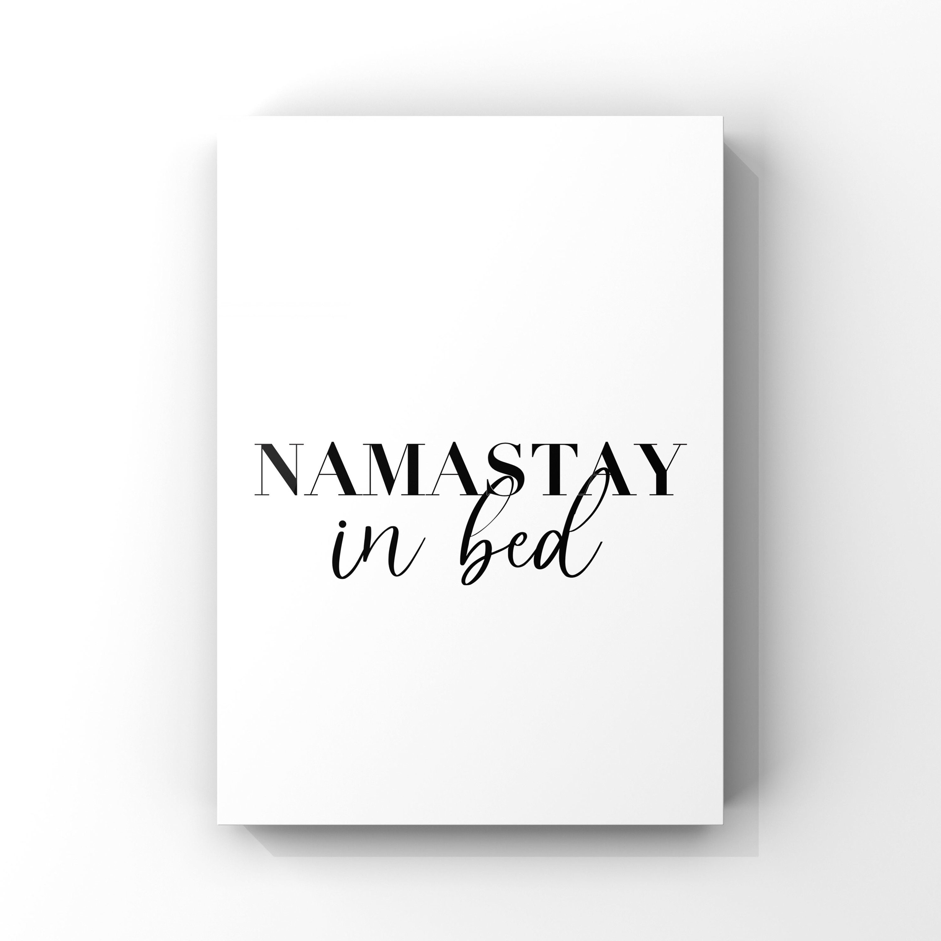 Namastay in Bed A4 Print - Etsy