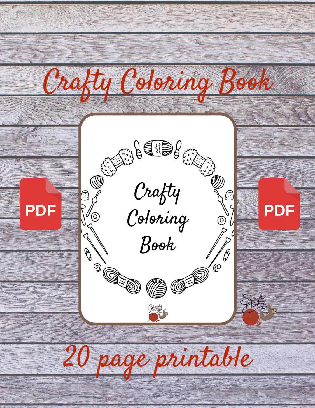 Crafty Coloring Book Printable - Etsy