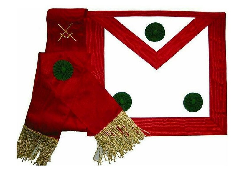 MASONIC KNIGHT MASON Regalia Apron & Sash Bundle Hand Work New - Etsy