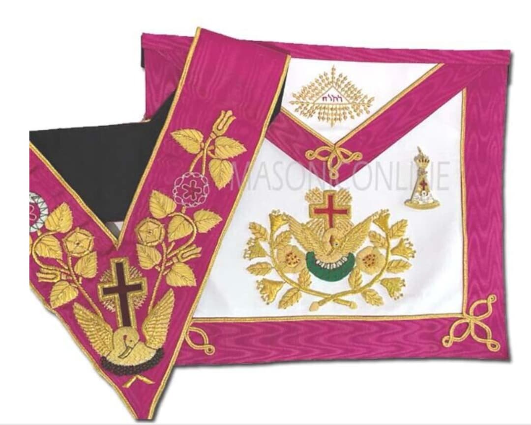 Masonic Regalia ROSE CROIX 18TH DEGREE Collar Apron and Jewel - Etsy