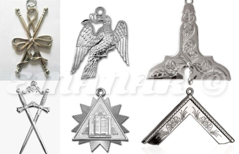 Masonic Regalia Jewels Masonic Craft Officer Collar Jewels All Ranks ...