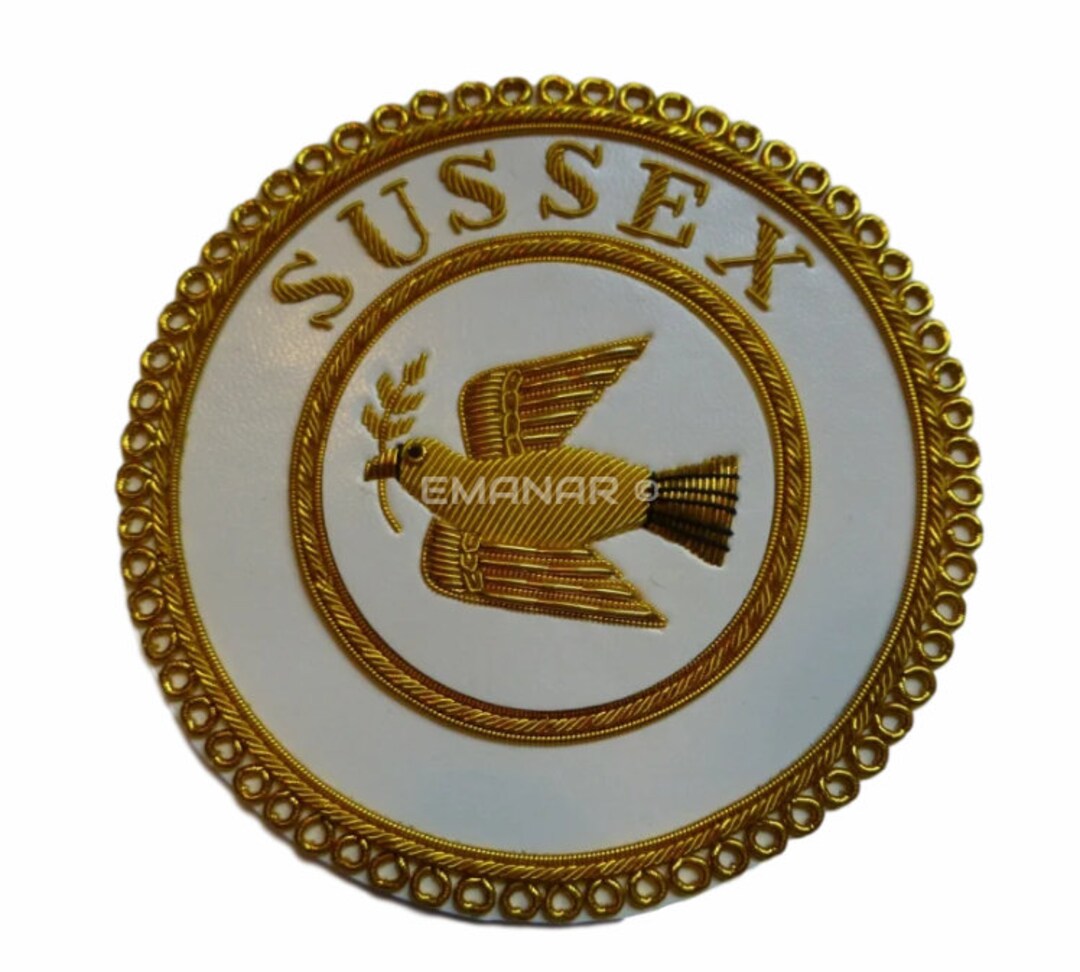 Masonic Regalia Craft Provincial Full Dress Apron Badge Sussex NEW - Etsy