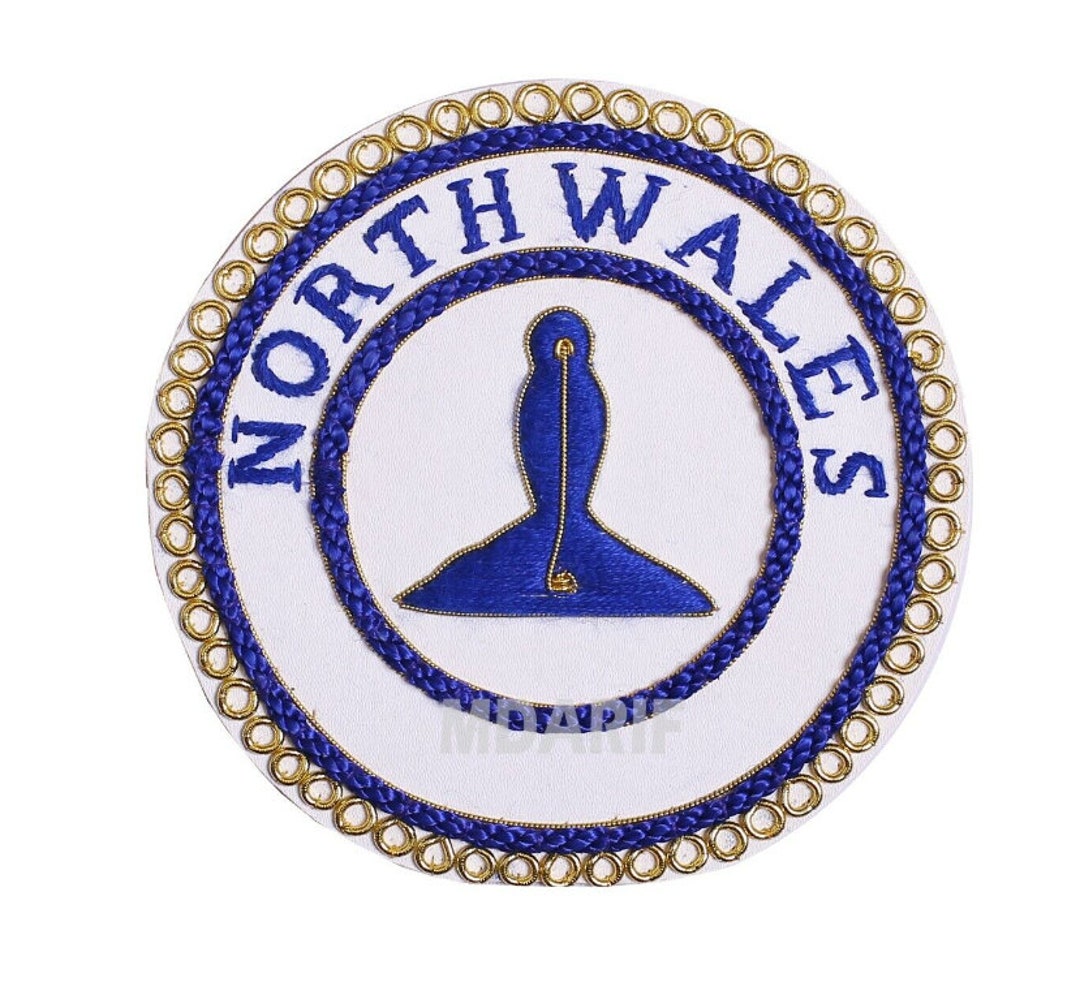 Masonic Regalia North Wales Craft Senior Warden Undress Apron Badge NEW ...