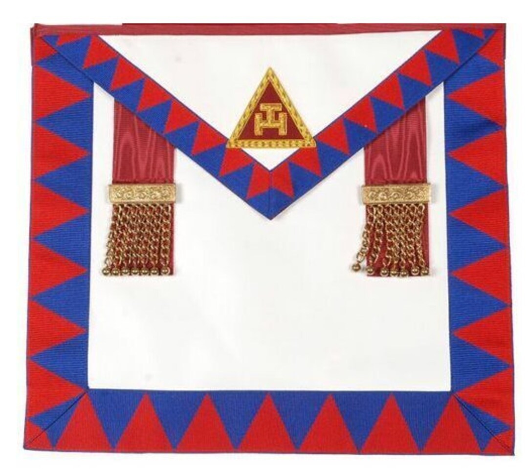 Masonic Royal Arch Principals Apron With Embroidered Taus Chapter *TOP ...
