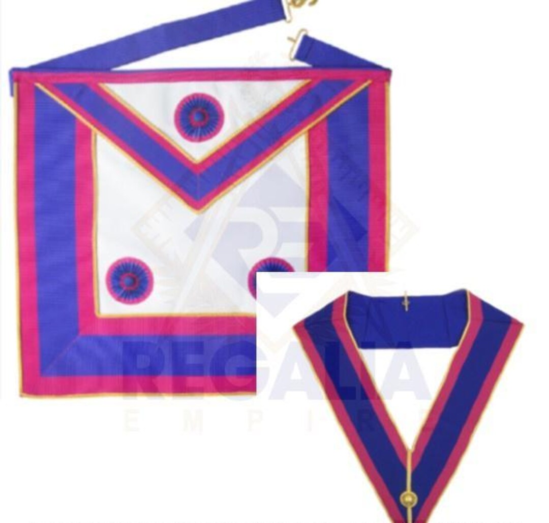 Masonic Regalia Mark Provincial Undress Rosettes Lambskin Full Set FREE ...