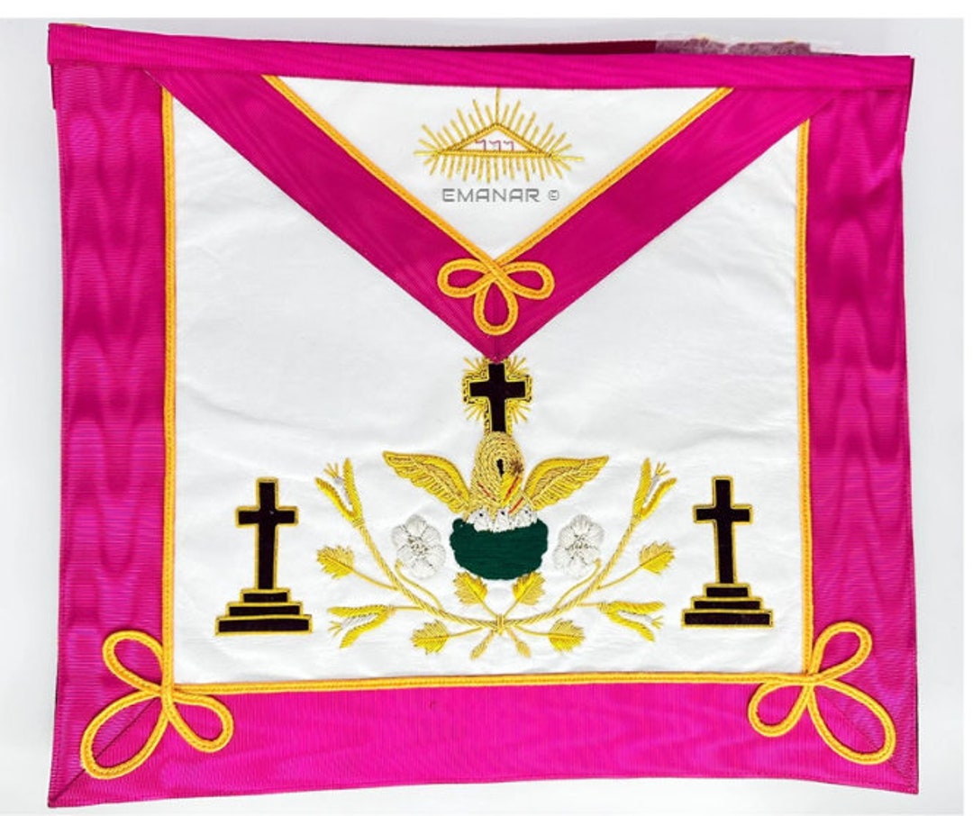 Masonic Regalia Scottish Constitution Rose Croix 18th Degree Apron ...