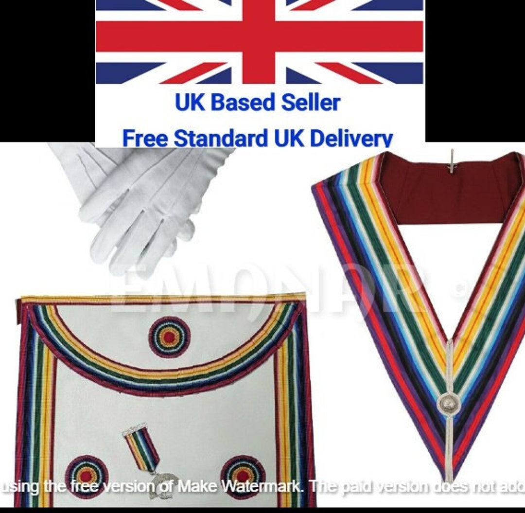 Masonic Regalia Ram Royal Ark Mariner Apron, Collar, Jewel, Gloves NEW ...