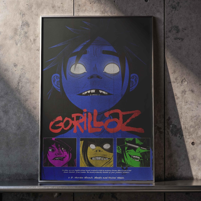 Gorillaz Poster - Etsy