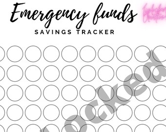 Money Savings Challenge Savings Tracker Emergency Fund - Etsy