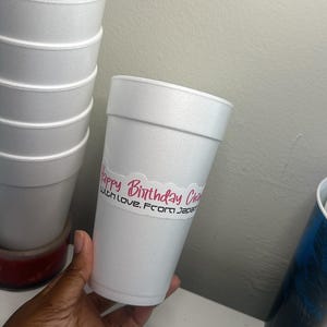 Personalized Styrofoam Cups - Custom Party Favors for Every Occasion ...