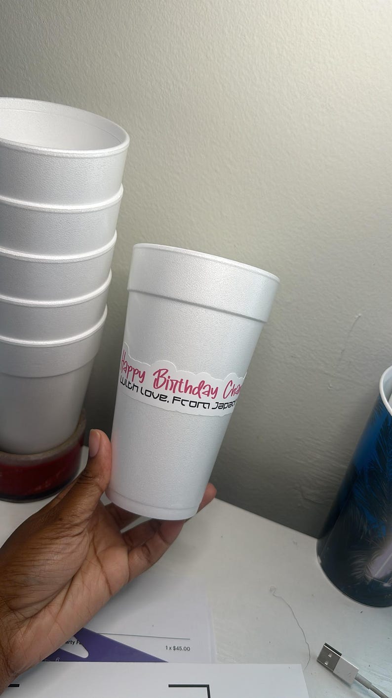 Personalized Styrofoam Cups - Custom Party Favors for Every Occasion ...