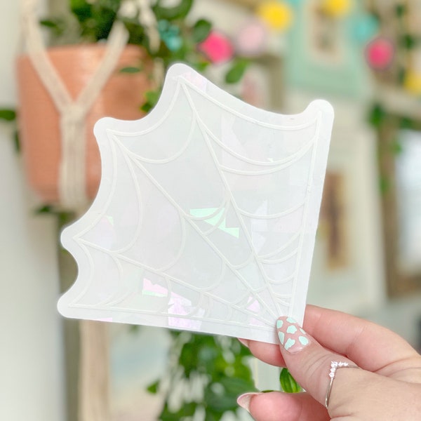 Spiderweb Corner Decal - Etsy