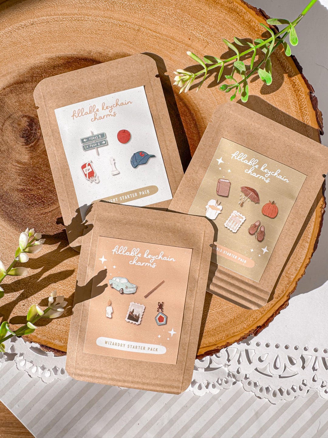 Favorite Things Fillable Shaker Keychain Starter Packs - Double-sided ...