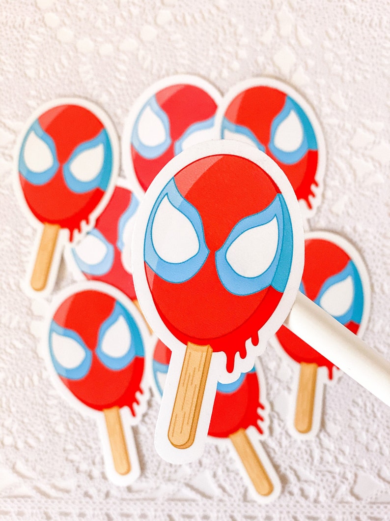 Spiderman Popsicle Vinyl Sticker Marvel Matte/glossy Sticker | Etsy