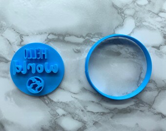 Hello World Stamp - Etsy