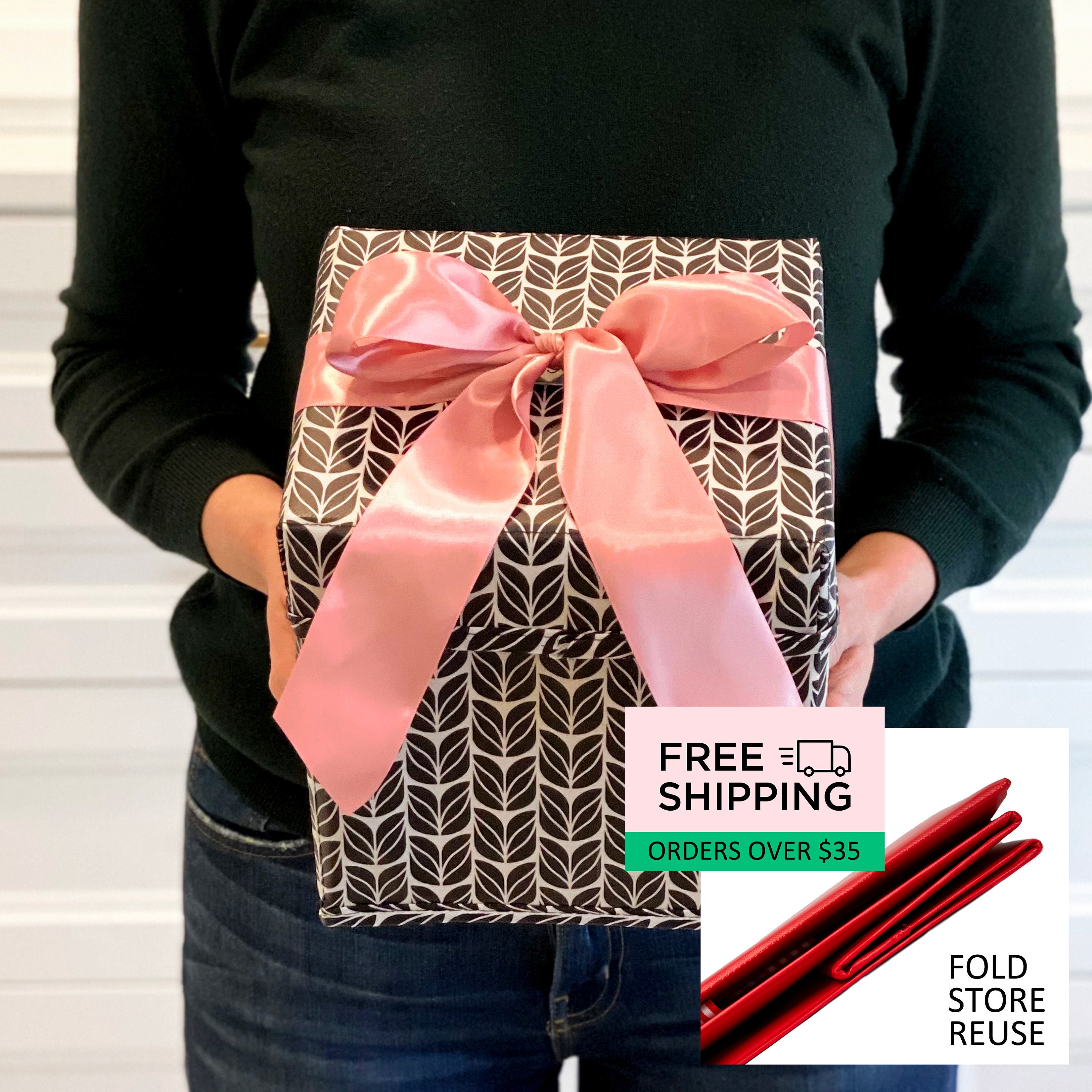 2 Design Options : Small 8 Reusable Gift Box Collapsible | Etsy