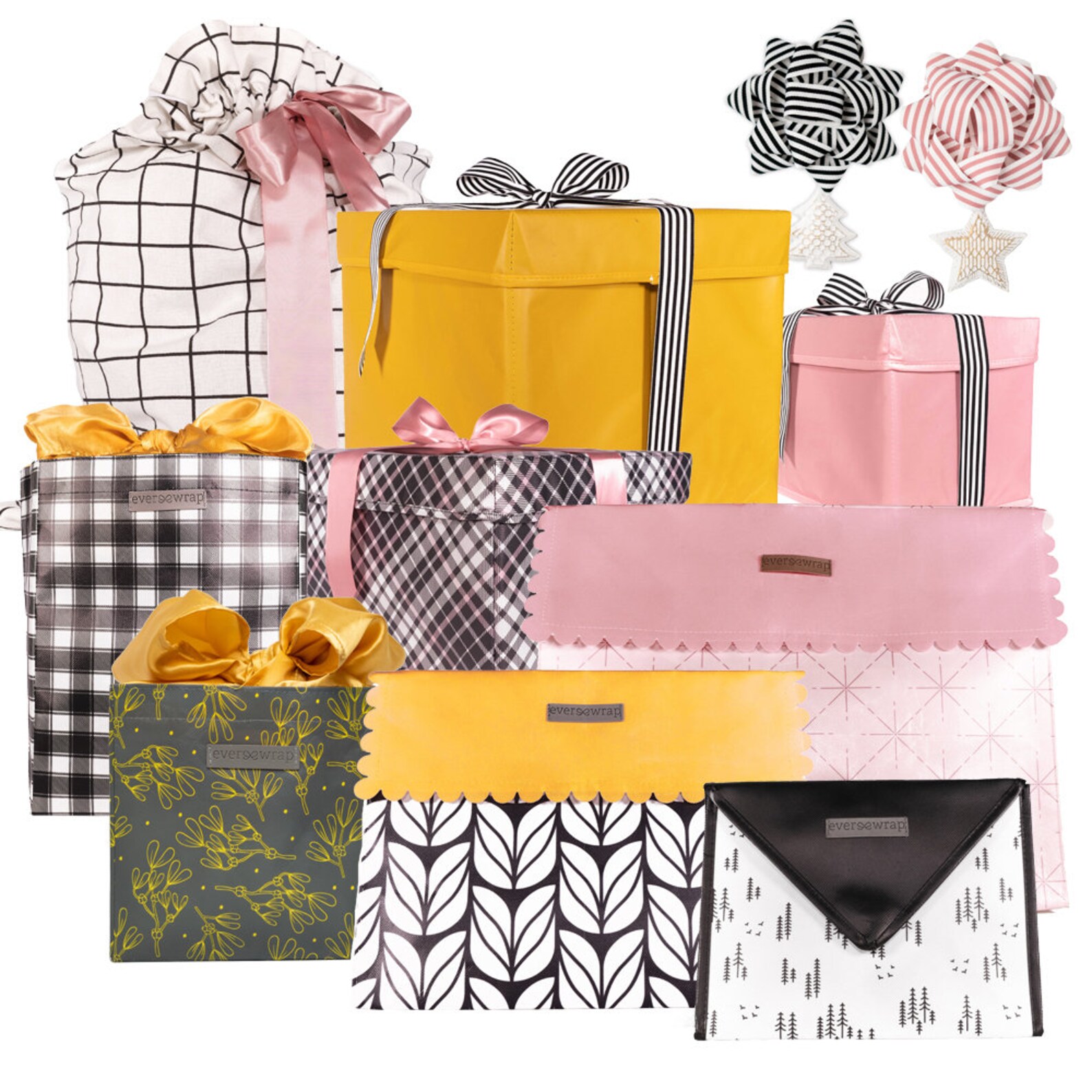 2 Design Options : Small 8 Reusable Gift Box Collapsible With Satin ...