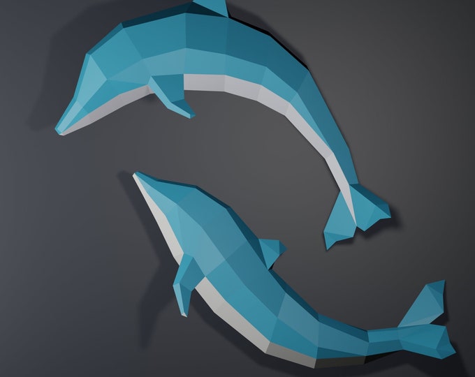 DIY Papercraft Dolphin, Dolphin Png, Paper Koi Fish Toys, Dolphin ...