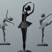 Ballerina Papercraft 3D Decor Sculpture, Low Poly Ballerina, DIY ...