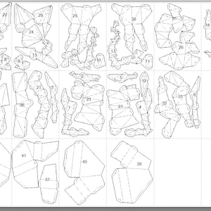 Papercraft Dragon, SVG, PDF. Paper Craft Dragon Model, Dragon Angry PDF ...