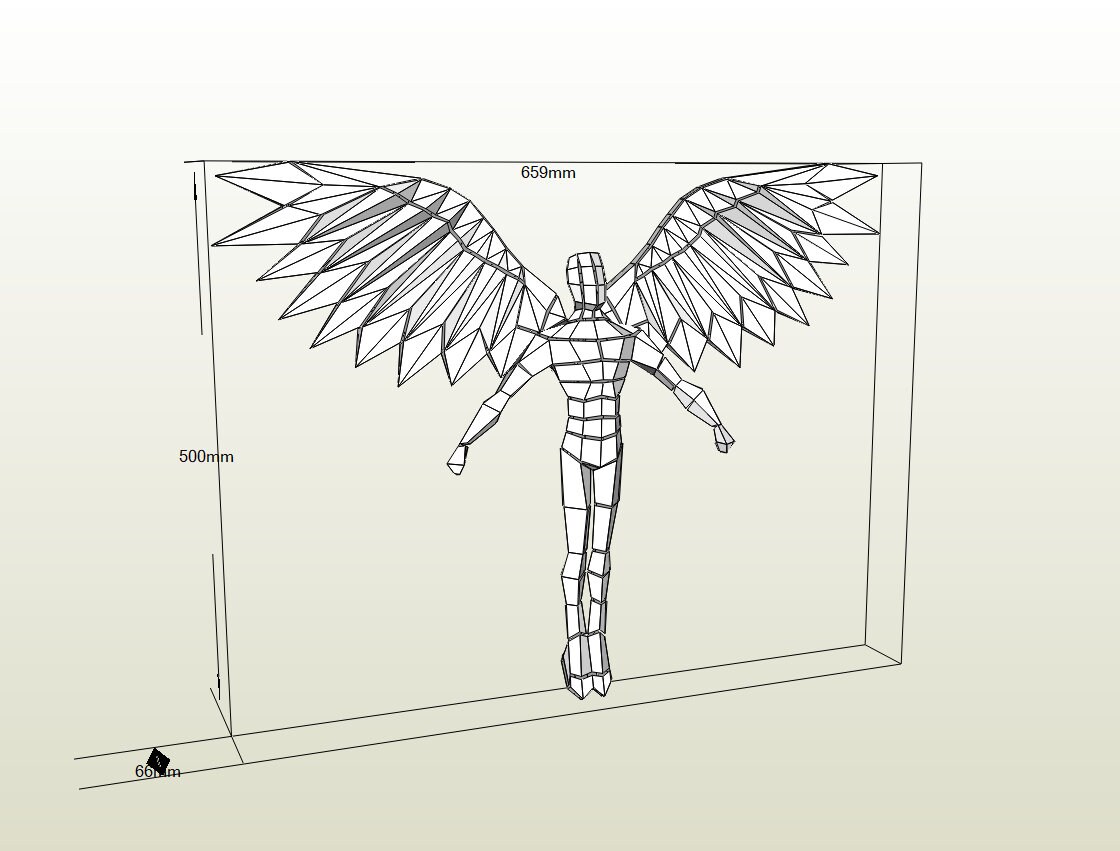 Angel Papercraft Wall Sculpture PDF-SVG Papercraft Man - Etsy Singapore