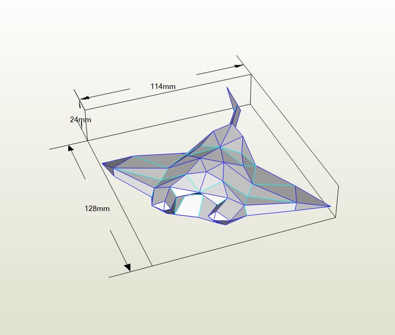 Papercraft Manta Ray Family PDF-SVG 3D Papercraft Template - Etsy