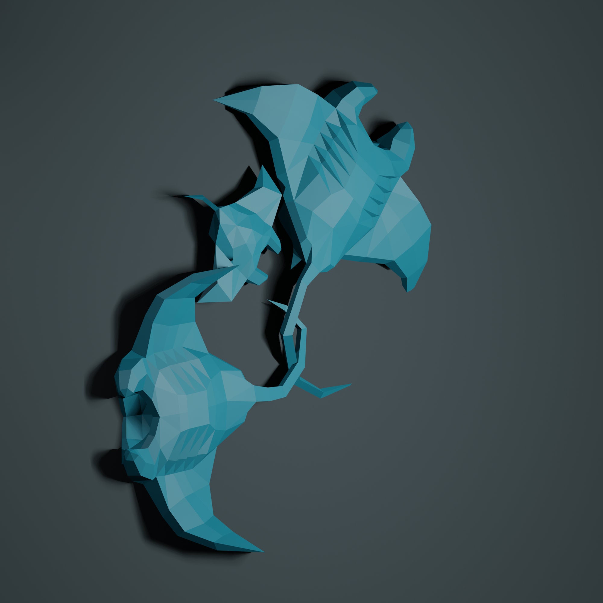 Papercraft Manta Ray Family PDF-SVG 3D Papercraft Template - Etsy Canada