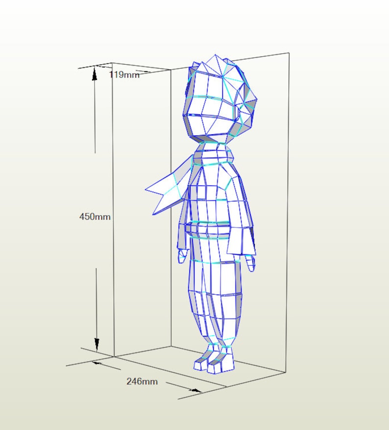 The Little Prince Papercraft Low Poly Little Prince - Etsy