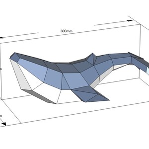 Low Poly Whale Model and BABY Calf, Pdf,svg Create Your Own 3D ...
