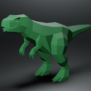 3D T-rex Papercraft Sculpture, Dinosaur Origami Puzzle (PDF/SVG) - Etsy