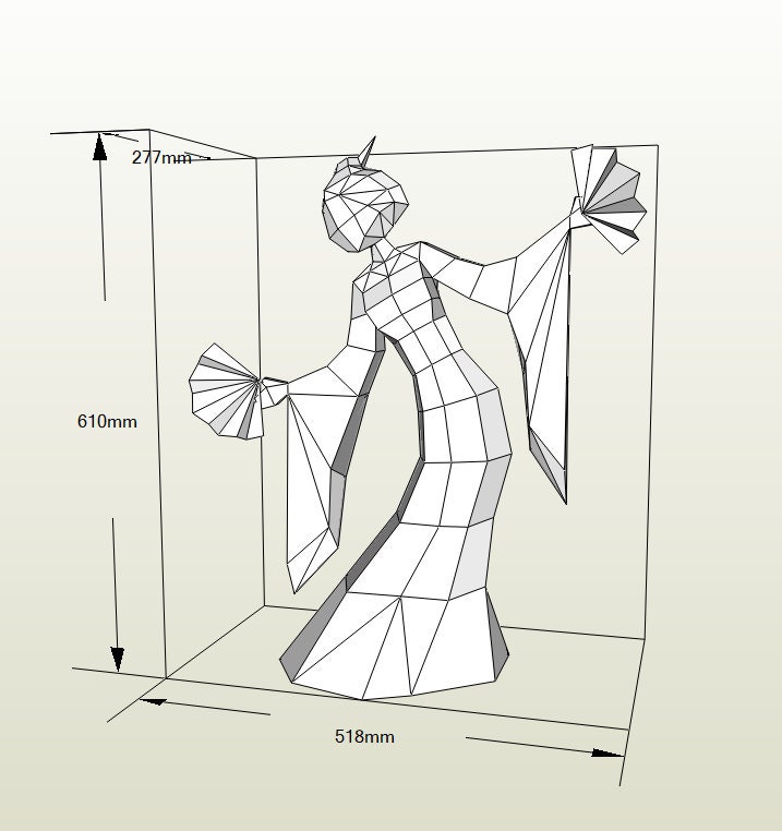 Papercraft Geisha 1 Japanese Woman SVG DXF PDF Low Poly - Etsy Canada