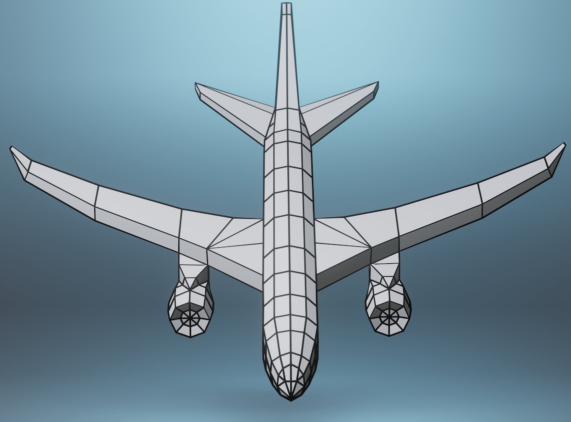 Papercraft Airplane Hanging , PDF SVG, Papercraft Low Poly, Paper Plane ...