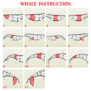 Grey Whale Papercraft SVG PDF Whale Origami Whale Papercraft Whale 3D ...
