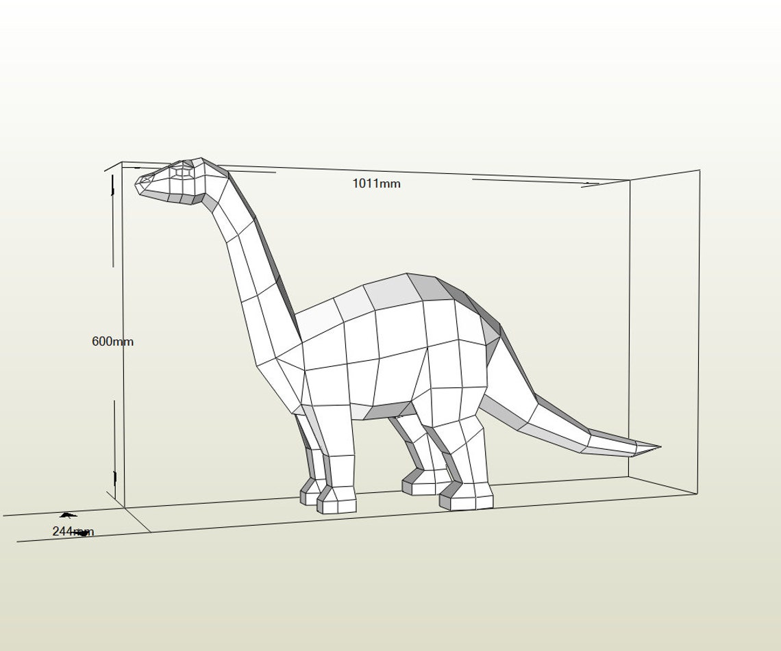 Brachiosaurus Papercraft Brontosaurus Paper Model - Etsy