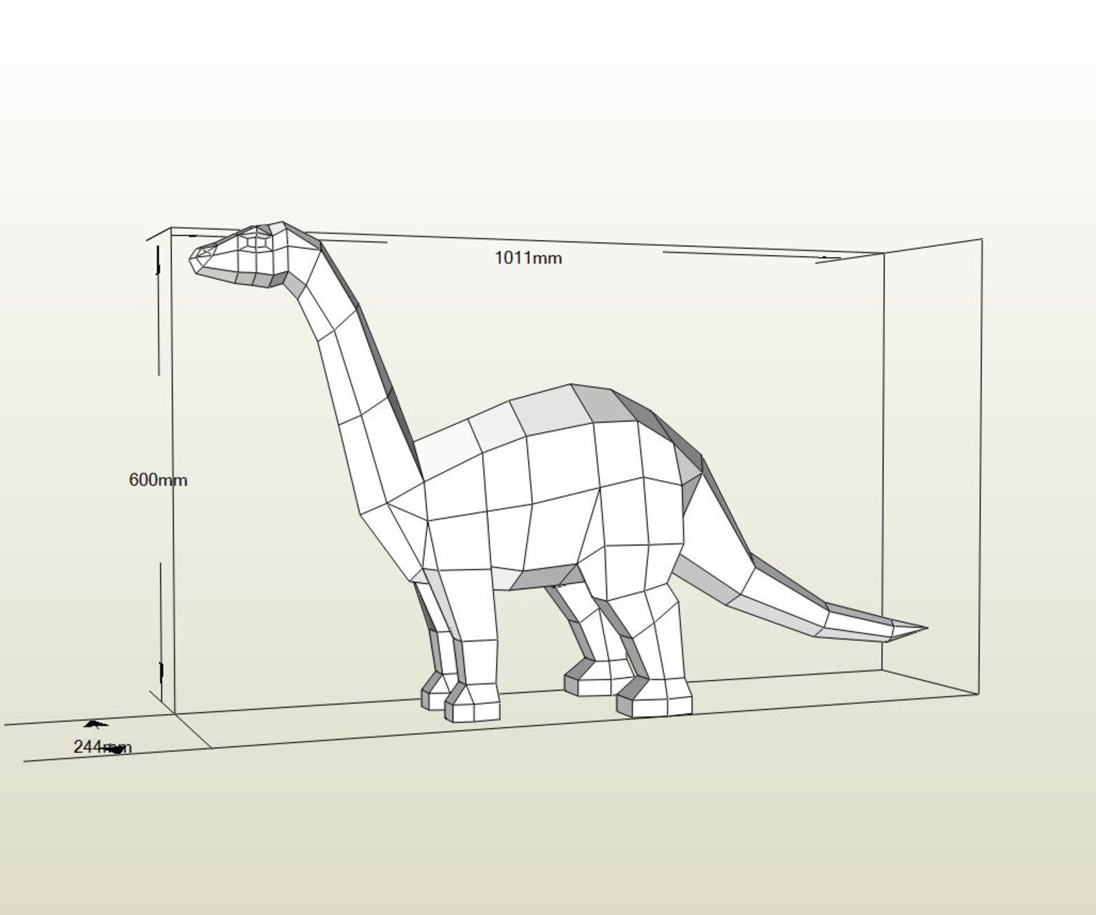 Brachiosaurus Papercraft Brontosaurus Paper Model - Etsy