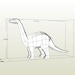 Brachiosaurus Papercraft, Brontosaurus Paper Model, Papercraft, Low ...
