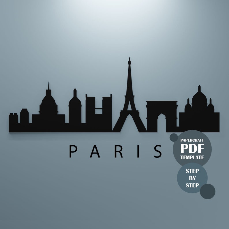 Papercraft Paris Eiffel Tower Papercraft Low Poly Printable - Etsy