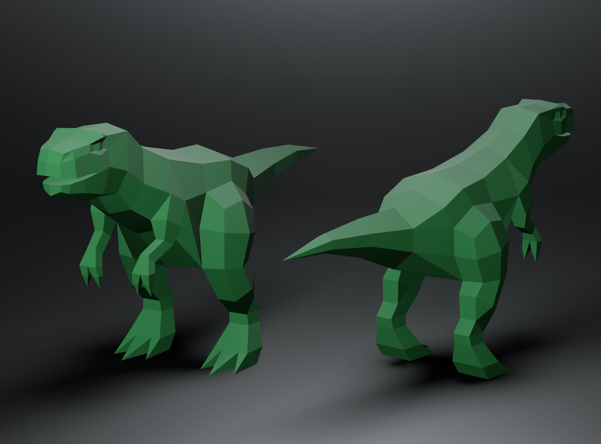 Dinosaurs Set X4 Papercraft, Dinosaur Papercraft Sculpture, Triceratops ...