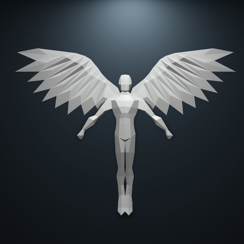 Angel Papercraft Wall Sculpture, PDF-SVG, Papercraft Man , Papercraft ...