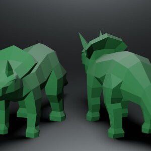Triceratops Papercraft, Dinosaur Papercraft Sculpture, Triceratops ...