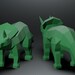 Triceratops Papercraft, Dinosaur Papercraft Sculpture, Triceratops ...