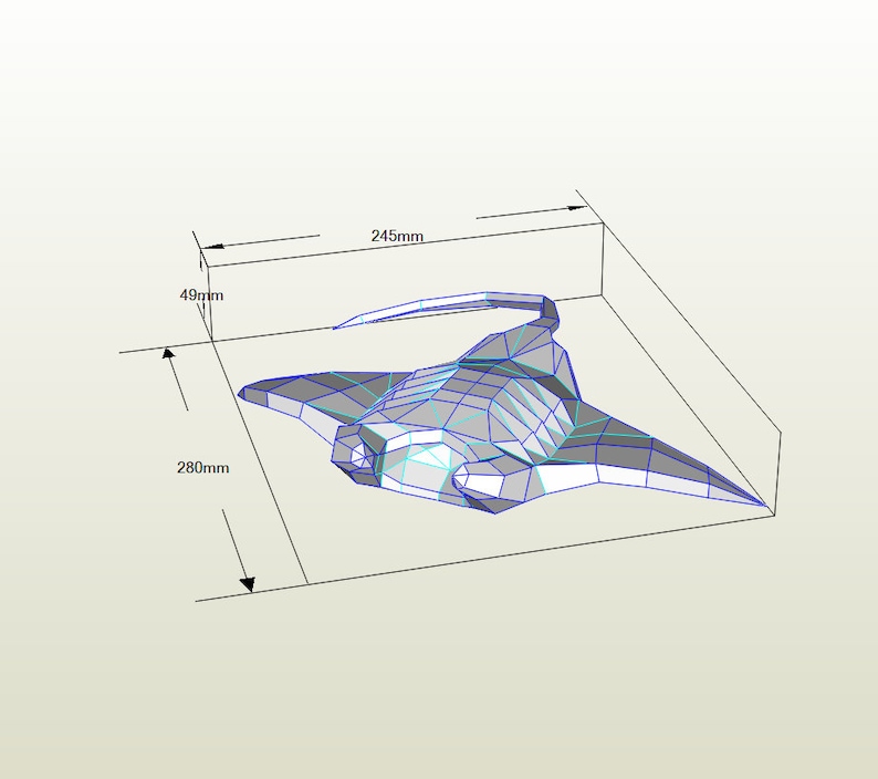 Papercraft Manta Ray Family, PDF-SVG, 3D Papercraft Template, Low Poly ...